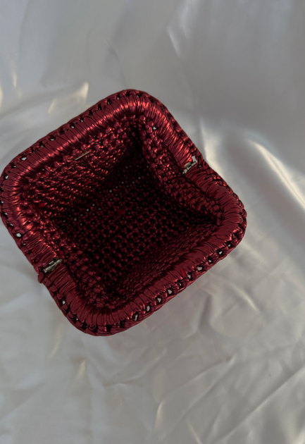 Red amor bag| תיק סרוג אדום – Tula Fashion